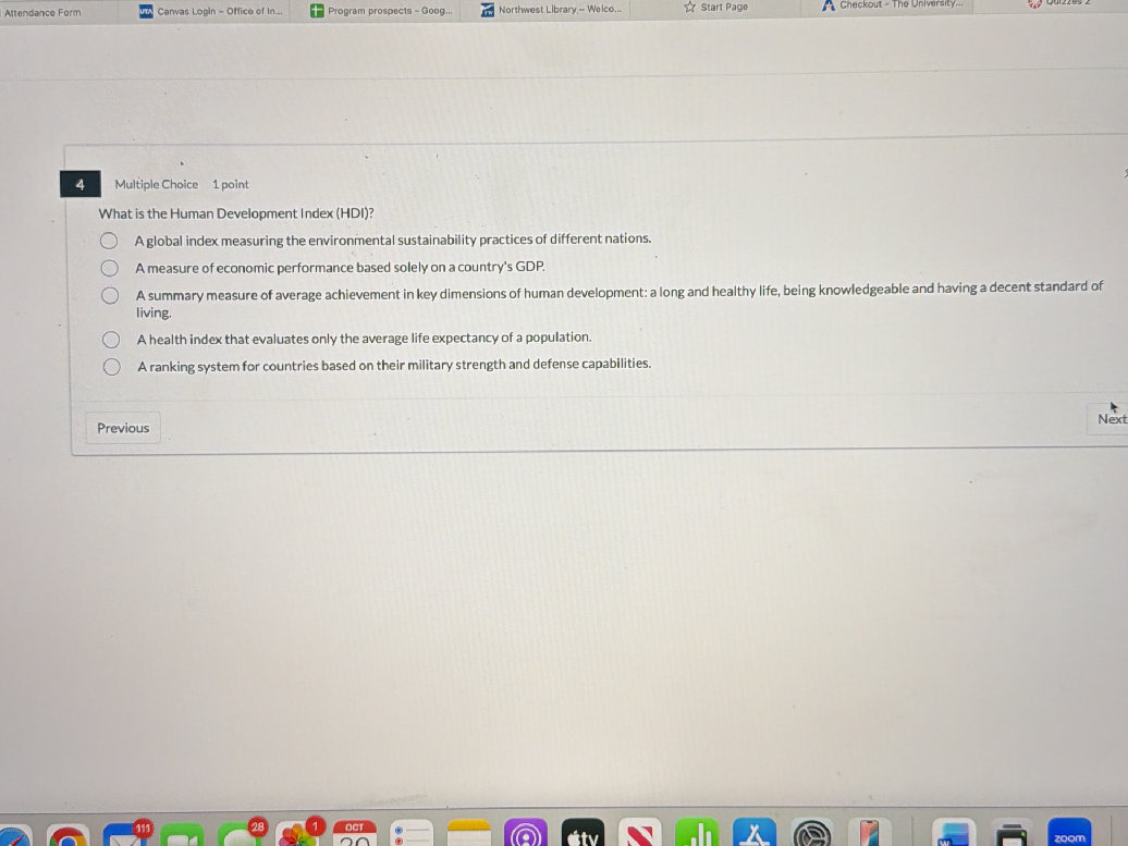 What is the Human Development Index (HDI)? | StudyX