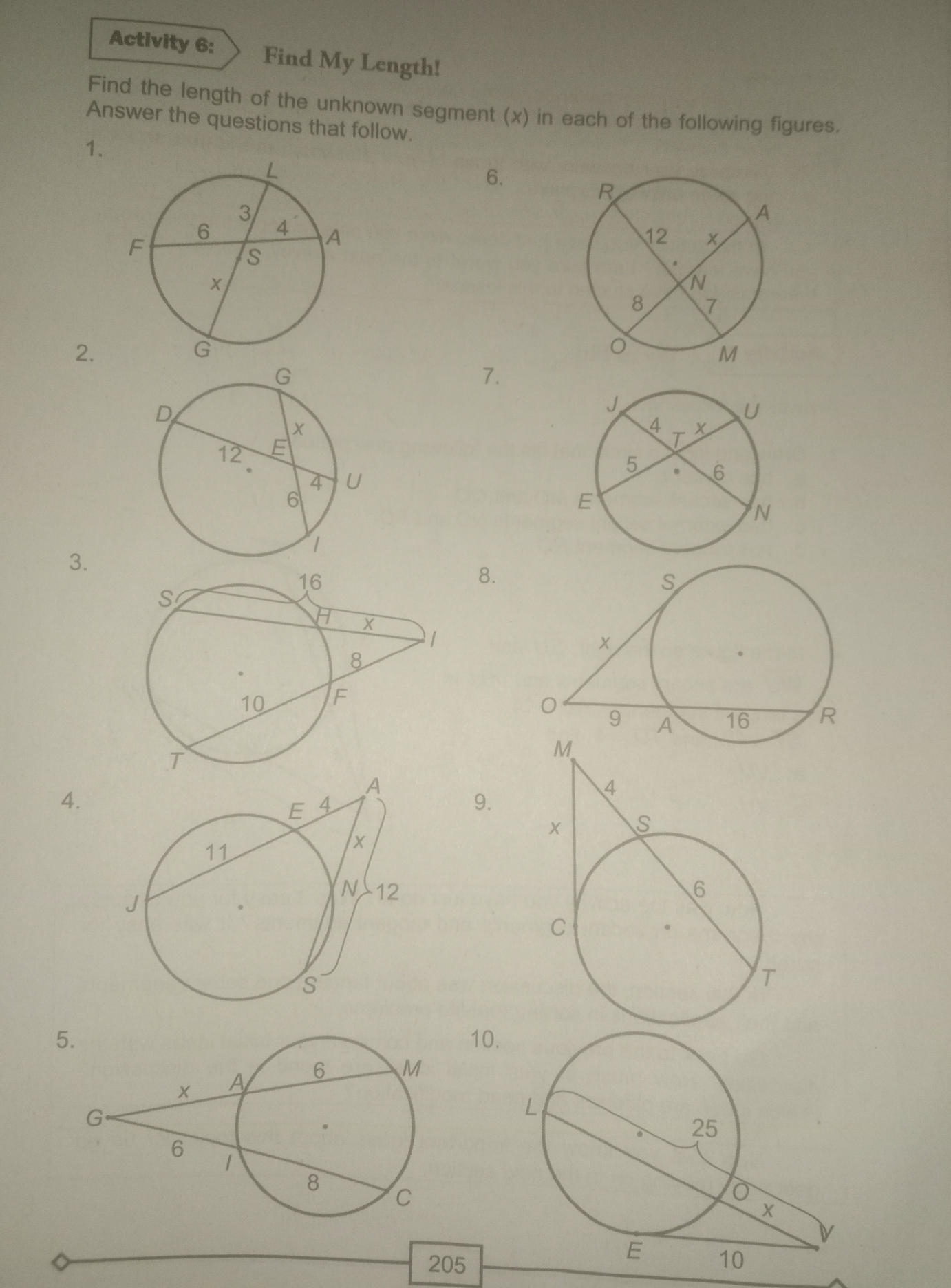 1. [Diagram showing two intersecting chords | StudyX