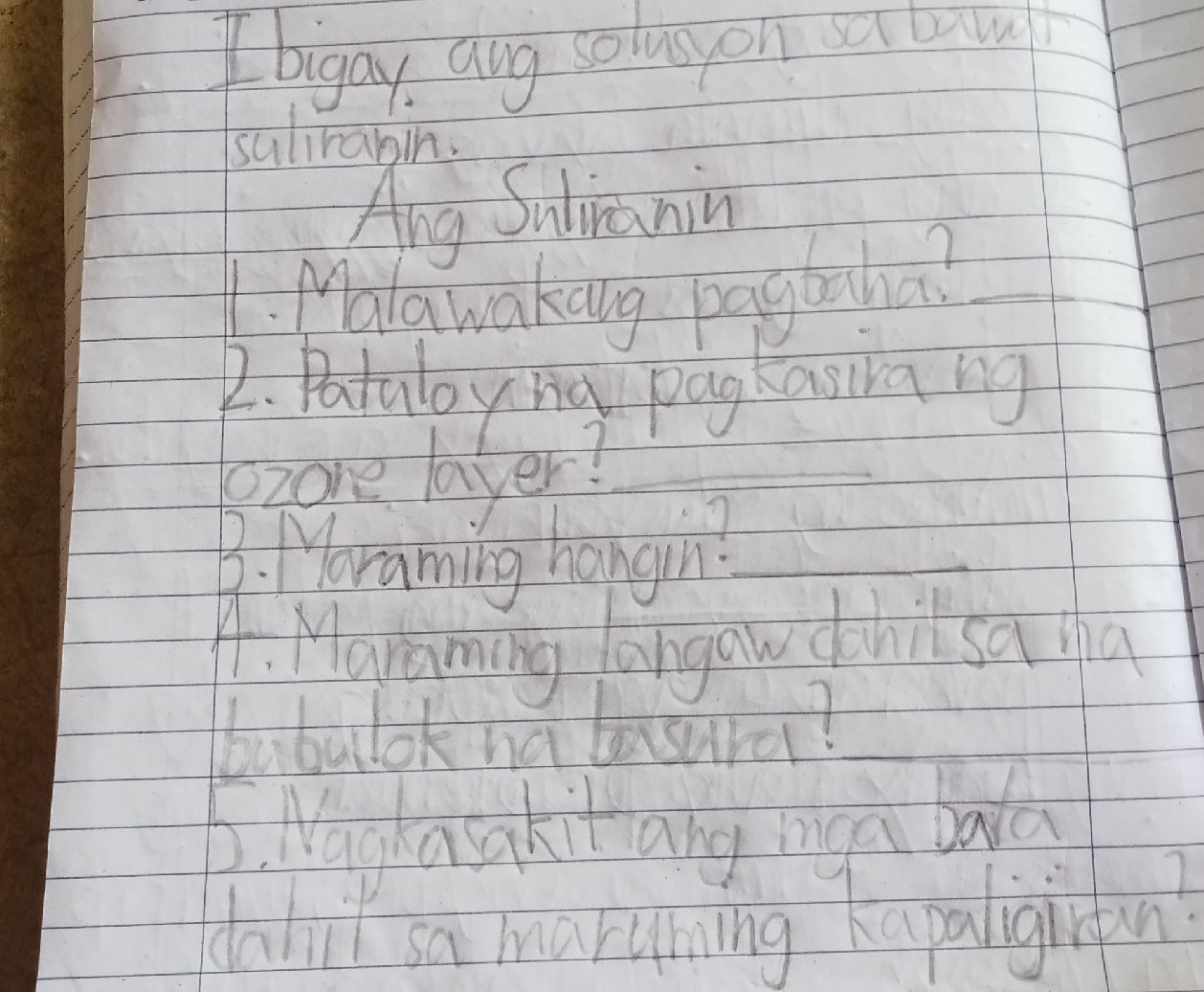 Ibigay ang solusyon sa bawat suliranin. Ang | StudyX