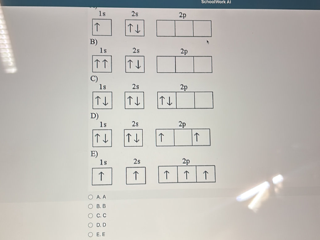 Which of the following orbital diagrams | StudyX