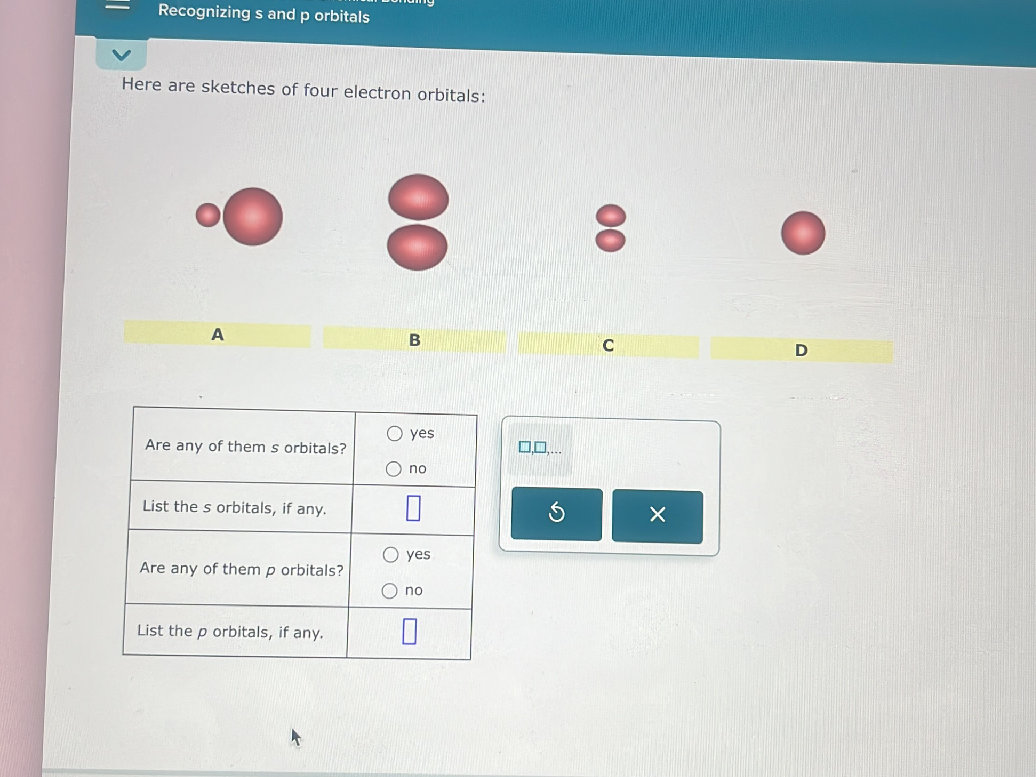 Here are sketches of four electron orbitals: | StudyX
