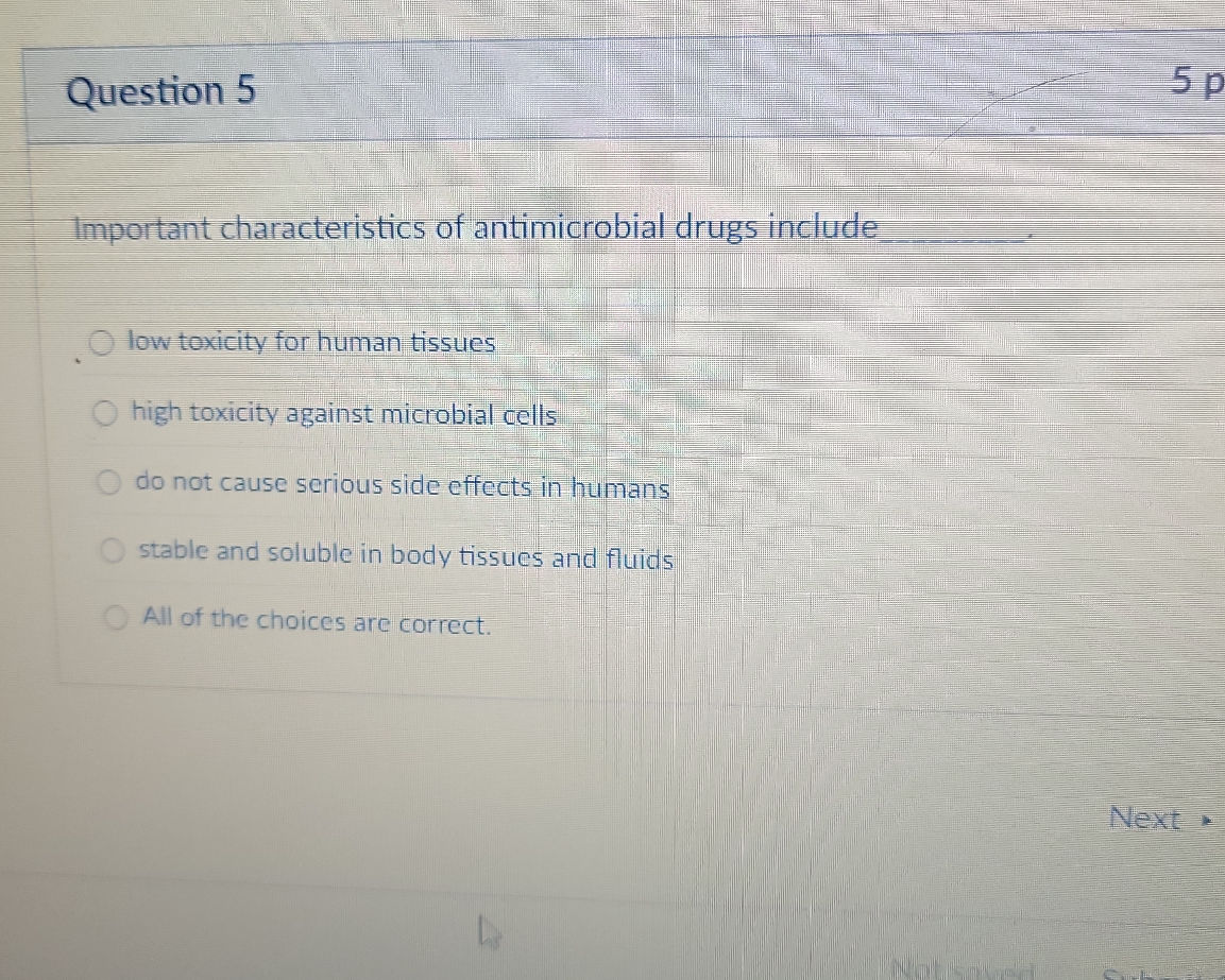 Important characteristics of antimicrobial | StudyX