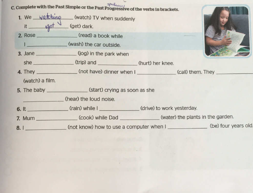 8. I (not know) how to use a computer when I | StudyX