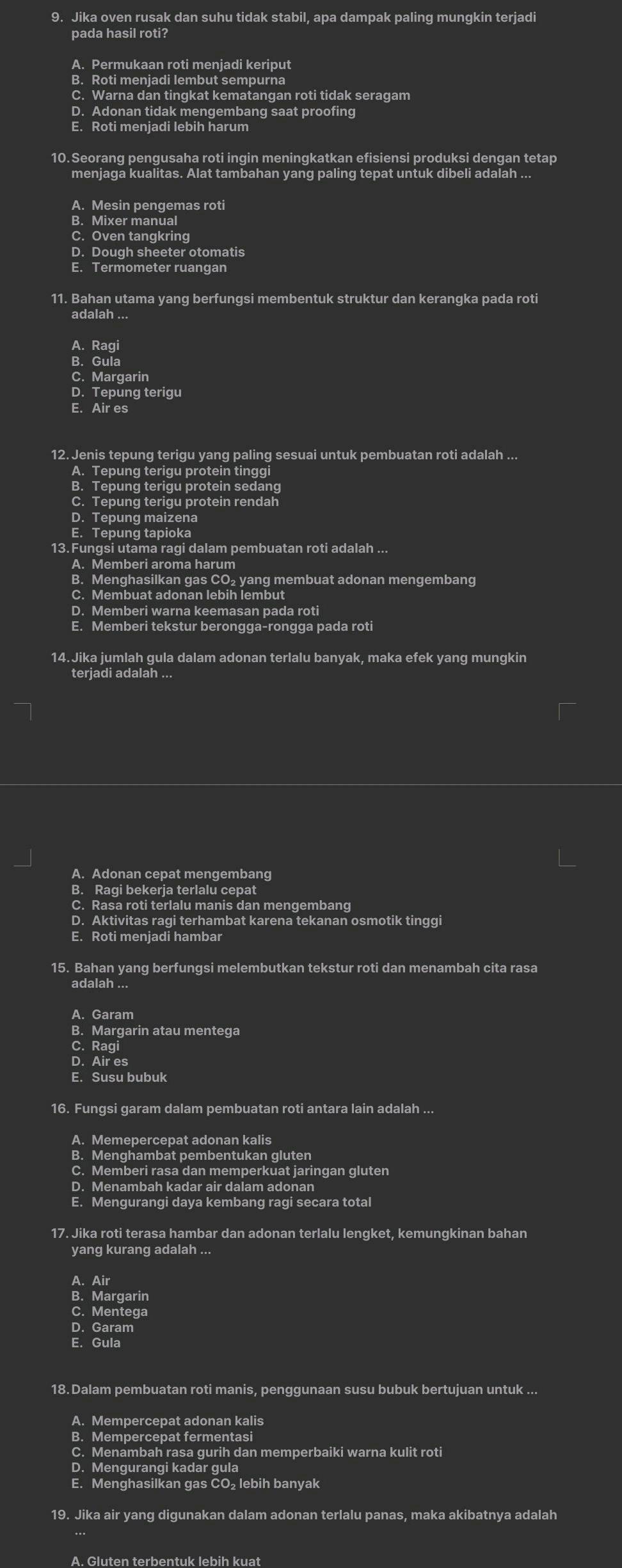9. Jika oven rusak dan suhu tidak stabil, | StudyX