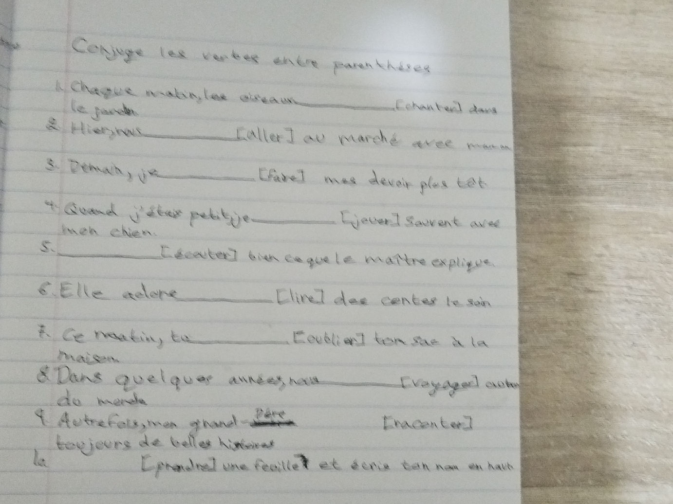 Demain, je _______ [faire] mes devoirs plus | StudyX