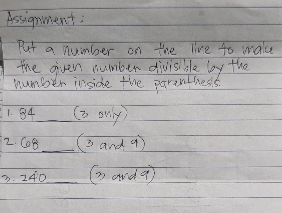 Put a number on the line to make the given | StudyX