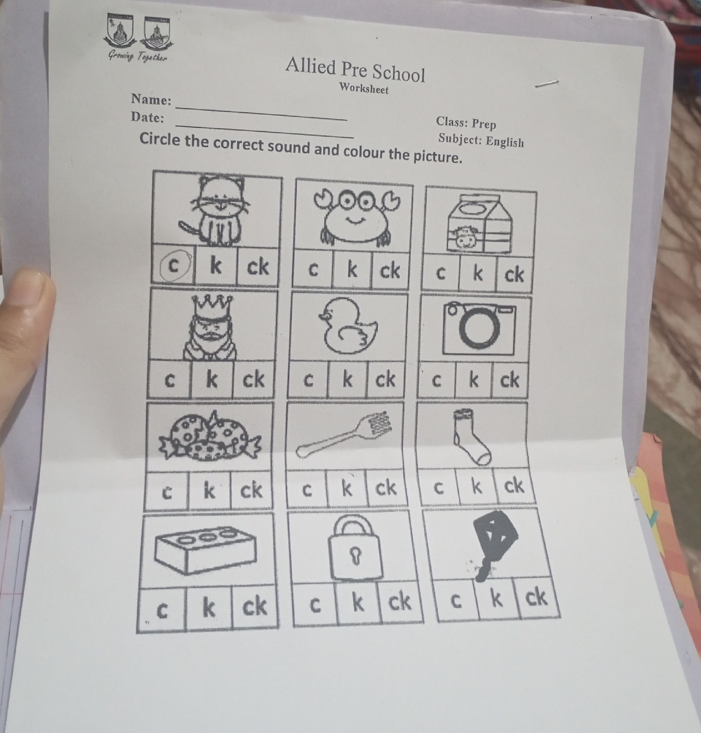 Allied Pre School Worksheet Class: Prep | StudyX