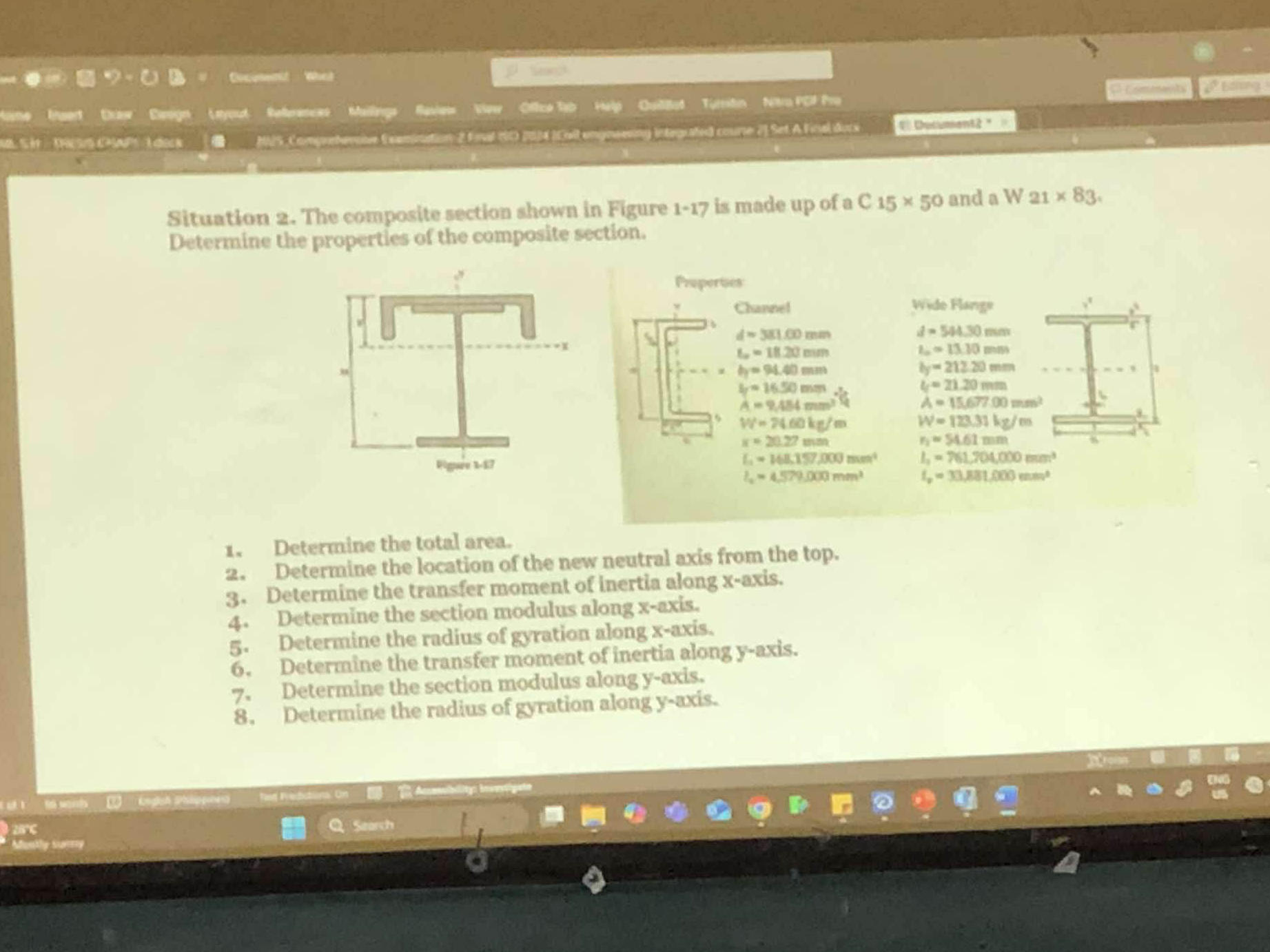 Situation 2. The composite section shown in | StudyX