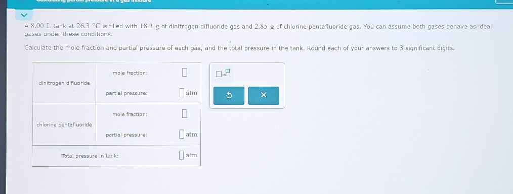 A 8.00 L tank at 26.3 °C is filled with 18.3 | StudyX