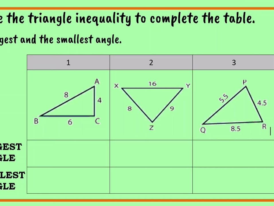 Use the triangle inequality to complete the | StudyX
