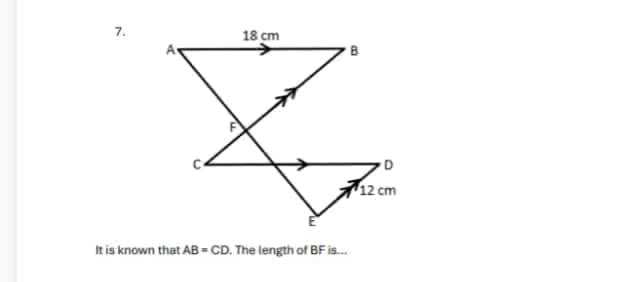 7. [Diagram showing two intersecting line | StudyX