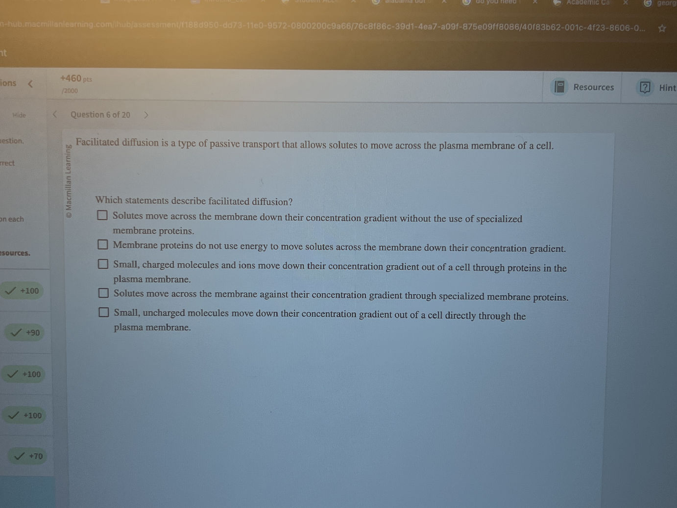 Facilitated diffusion is a type of passive | StudyX