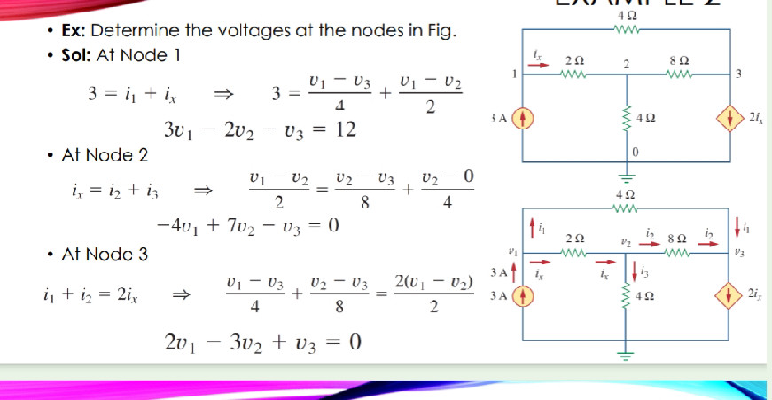 * Ex: Determine the voltages at the nodes in | StudyX