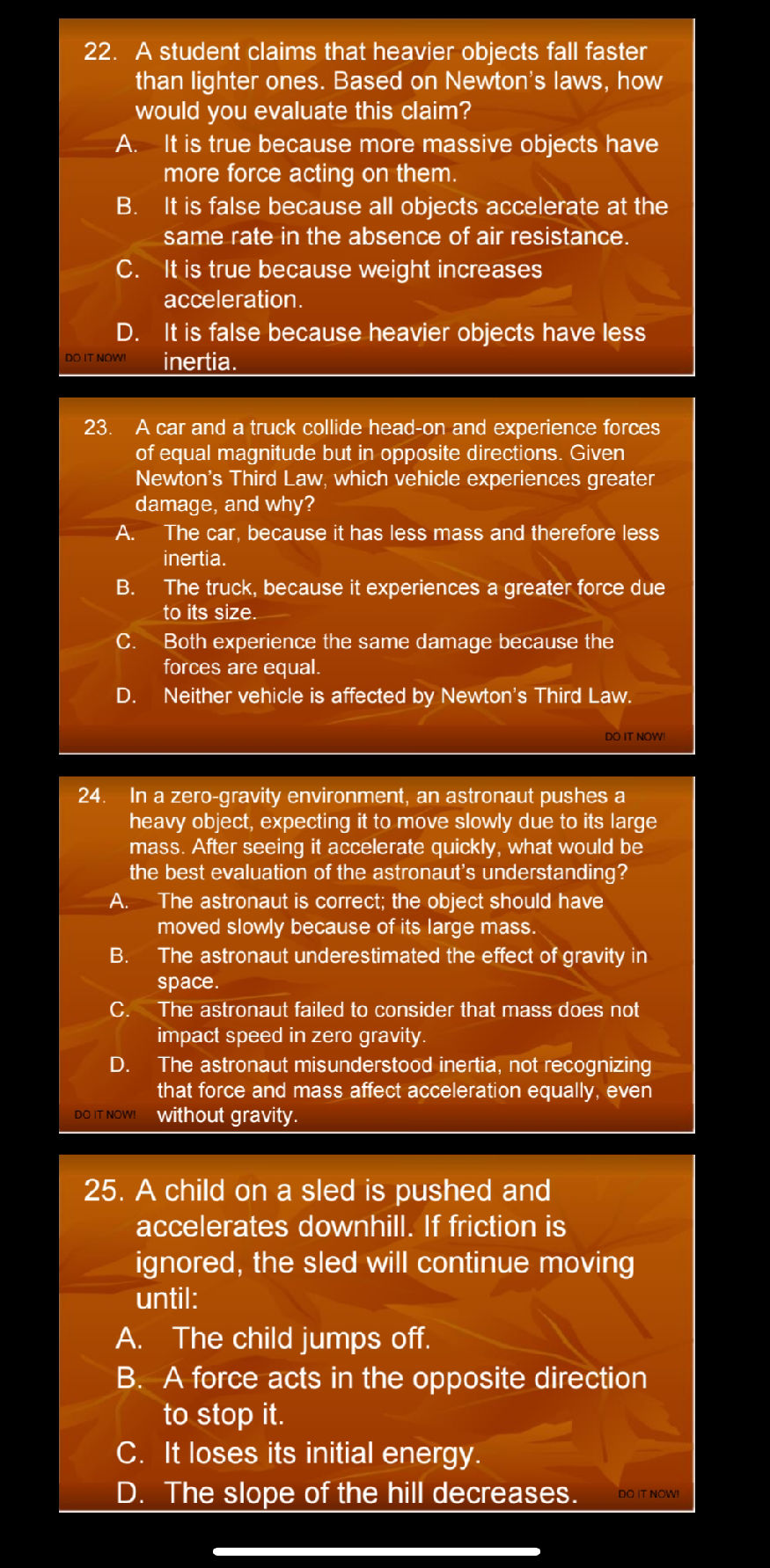 22. A student claims that heavier objects | StudyX
