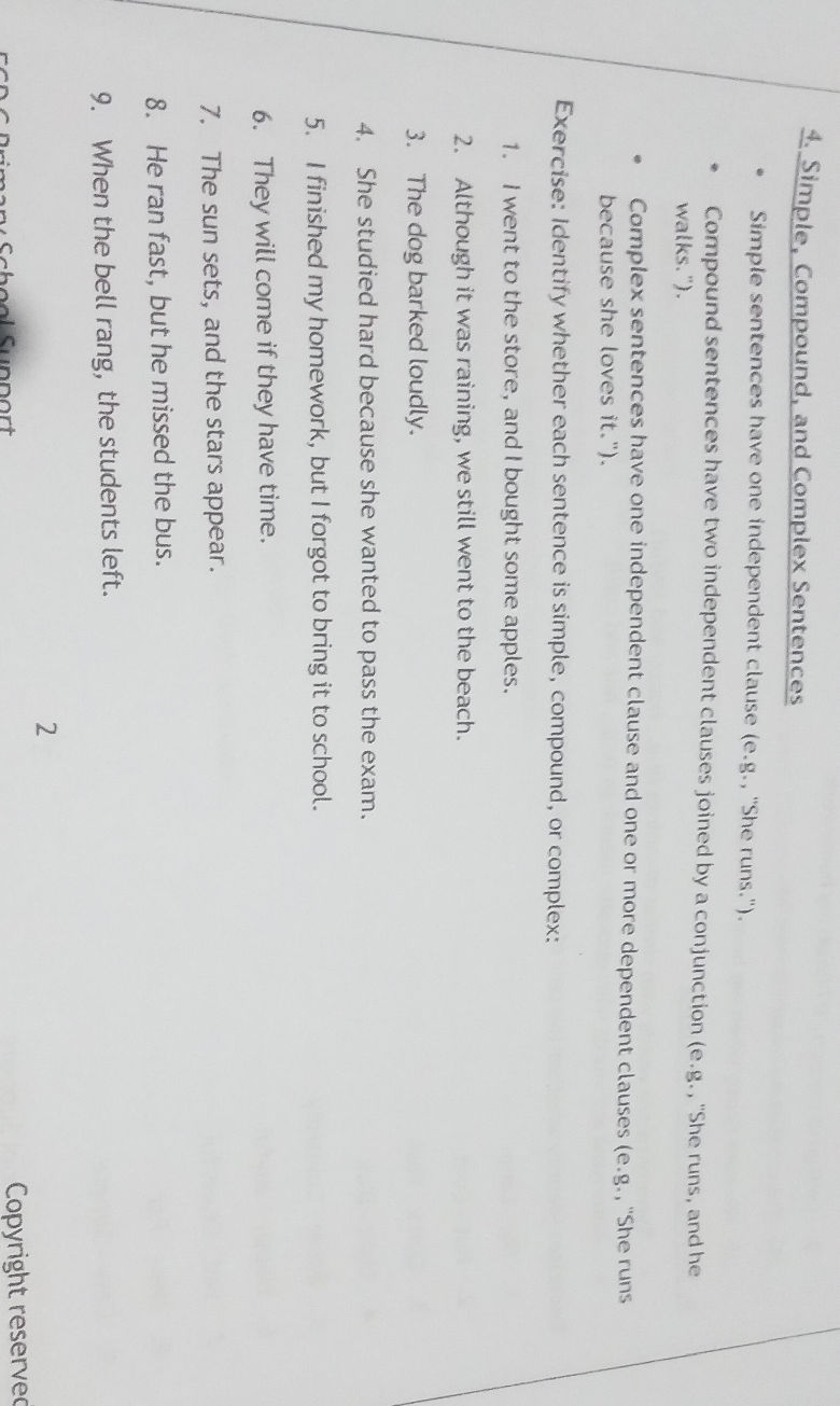 4. Simple, Compound, and Complex Sentences | StudyX