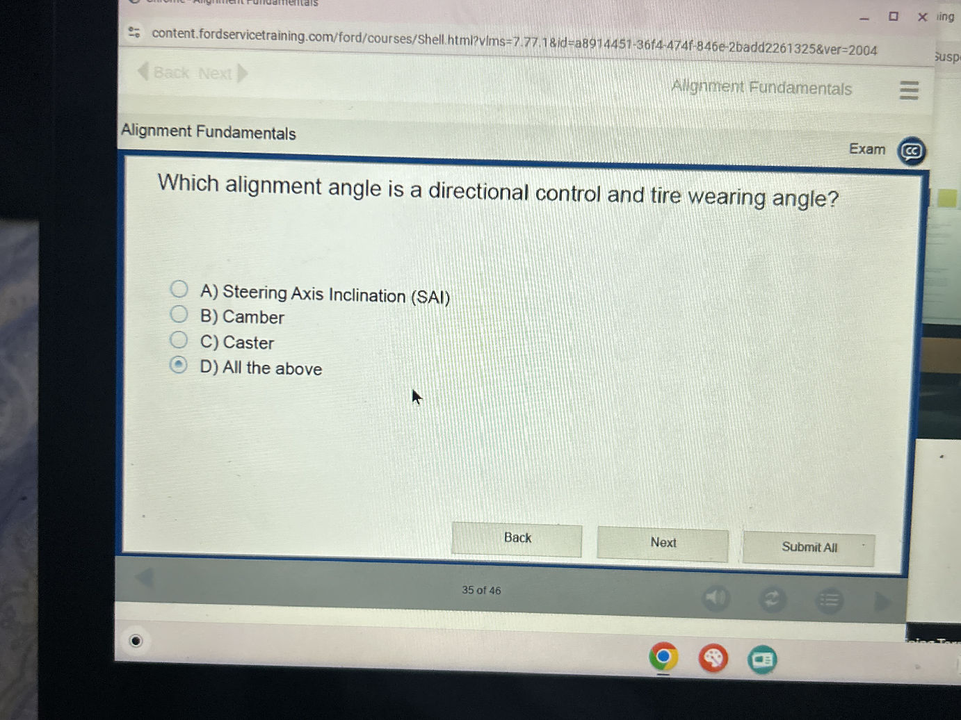 Which alignment angle is a directional | StudyX