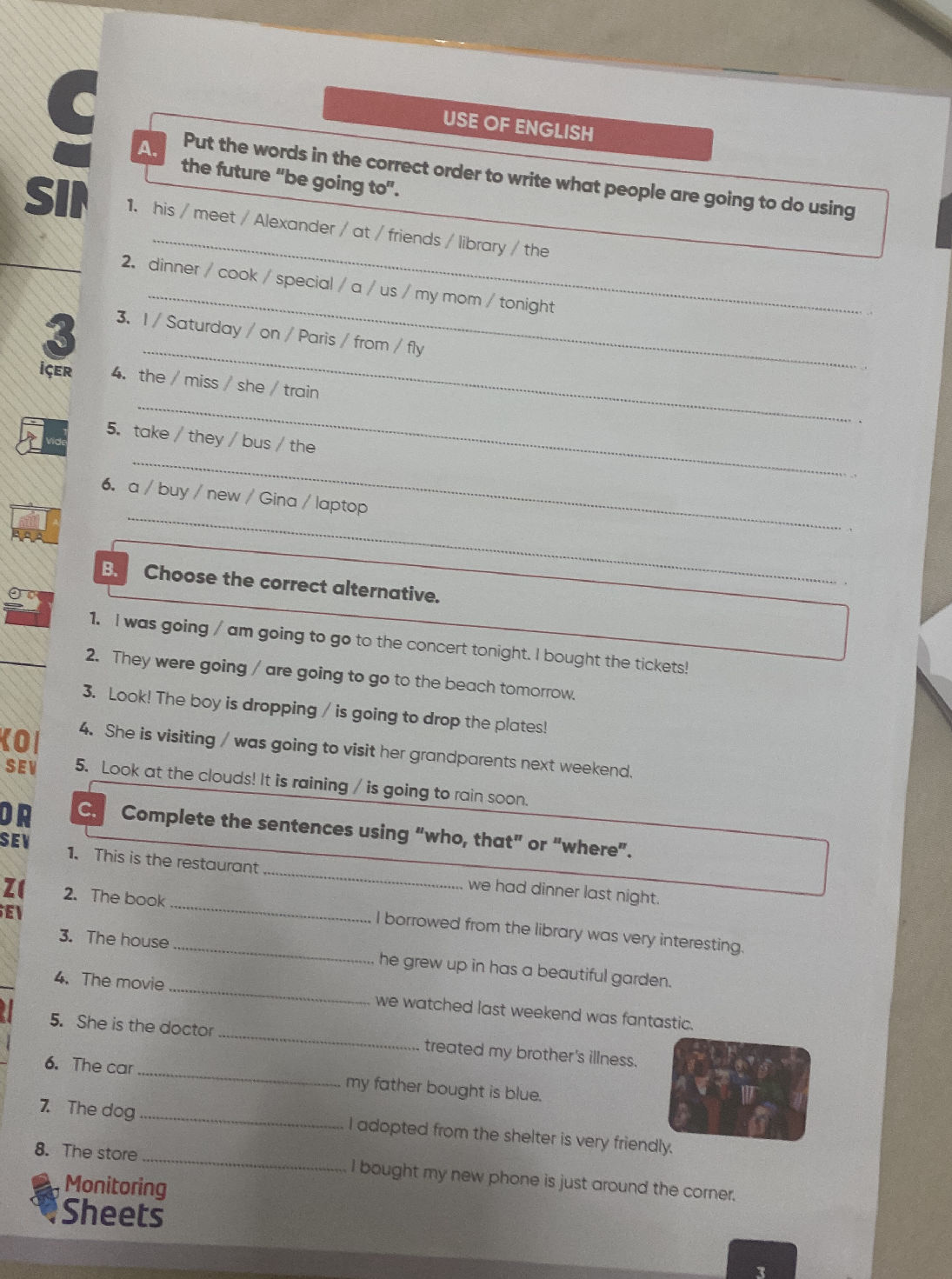 A. Put the words in the correct order to | StudyX