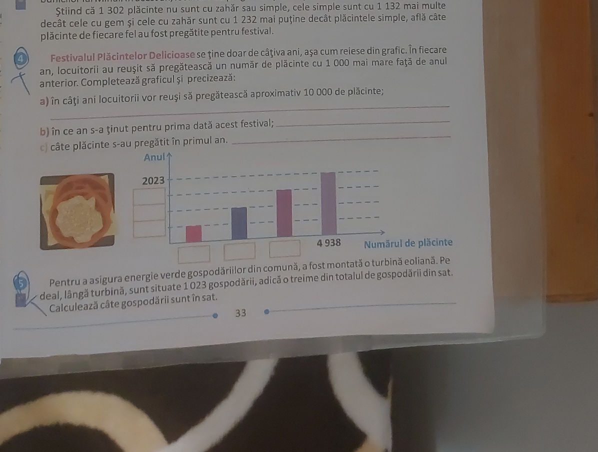 Ştiind că 1 302 plăcinte nu sunt cu zahăr | StudyX
