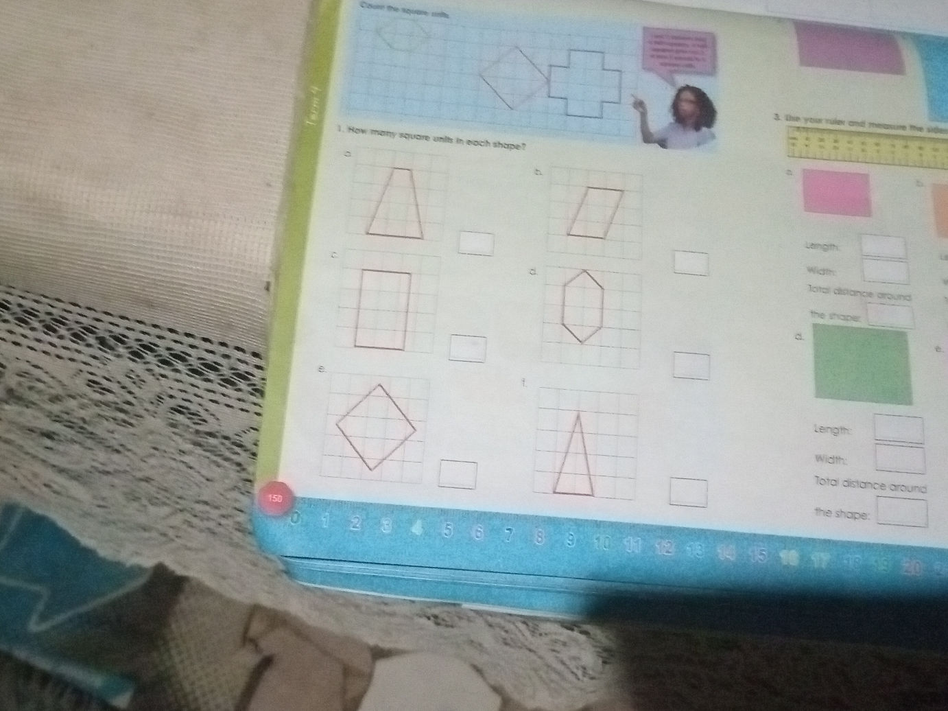 1. How many square units in each shape? | StudyX