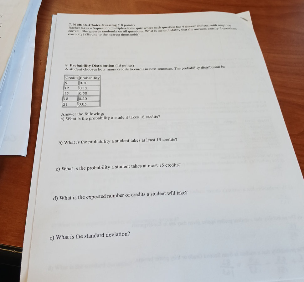 7. Multiple-Choice Guessing (10 points) | StudyX
