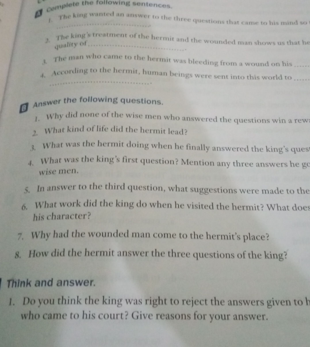 B Answer the following questions. 1. Why did | StudyX