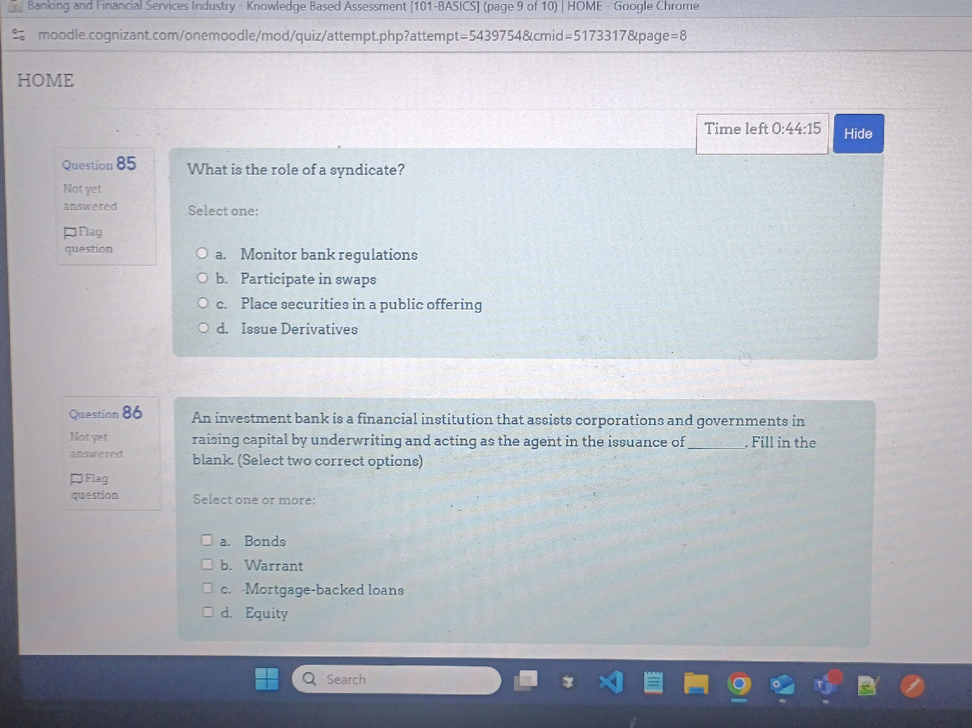 What is the role of a syndicate? Select | StudyX