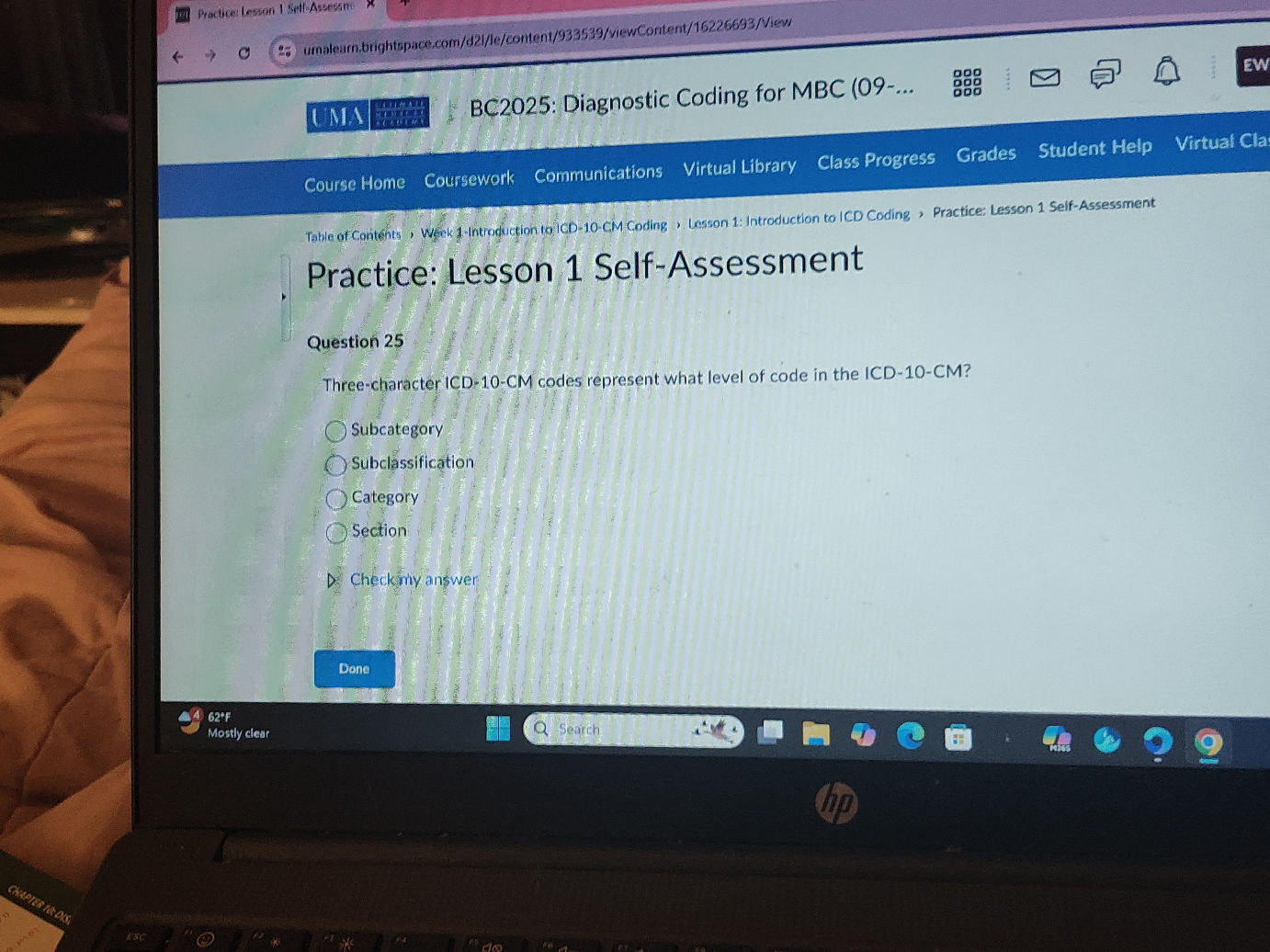 Question 25 Three-character ICD-10-CM codes | StudyX