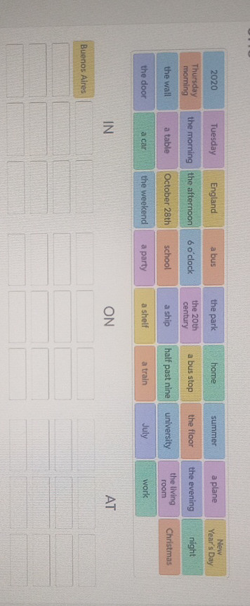 Sort the following words and phrases into | StudyX