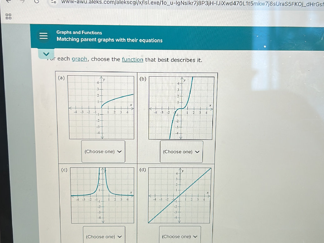 For each graph, choose the function that | StudyX