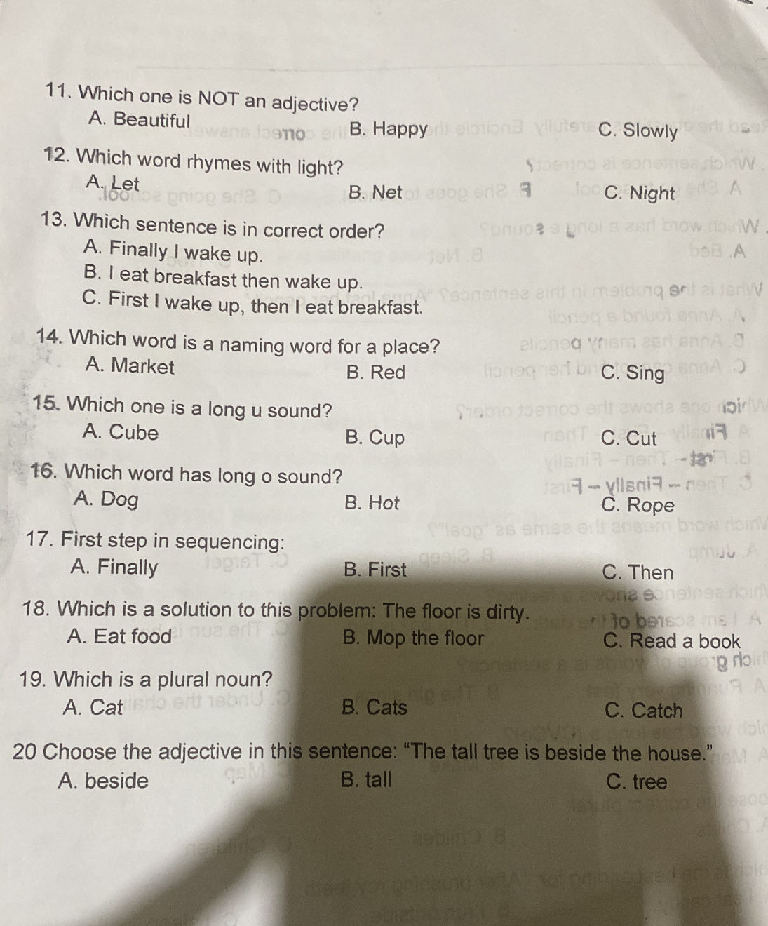 13. Which sentence is in correct order? A. | StudyX