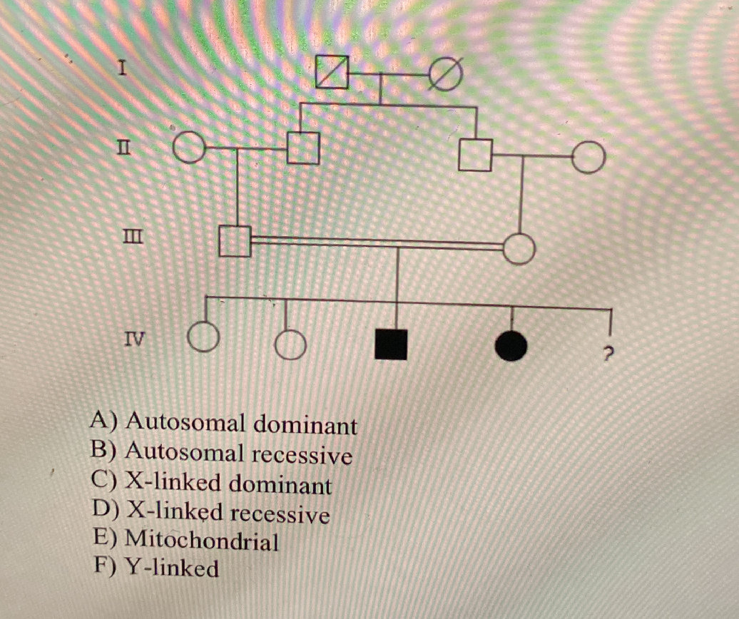 Analyze the provided pedigree chart and | StudyX
