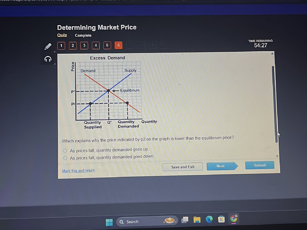 ## Determining Market Price **Excess | StudyX