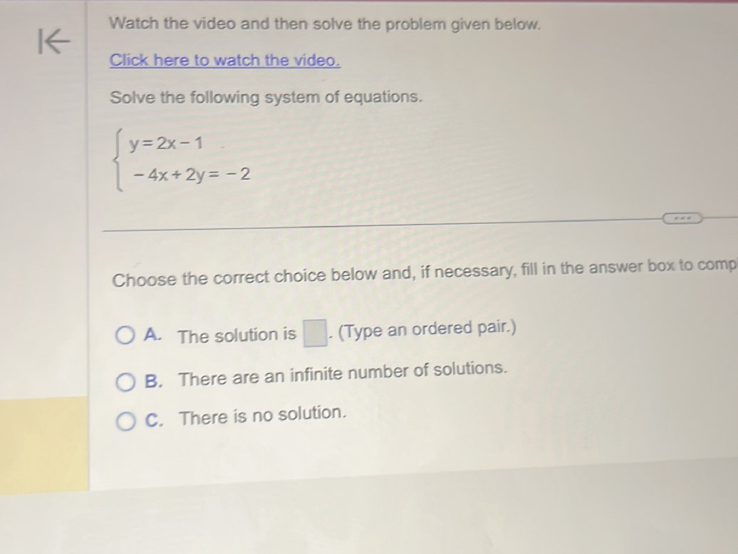 Solve the following system of equations. $$\ | StudyX