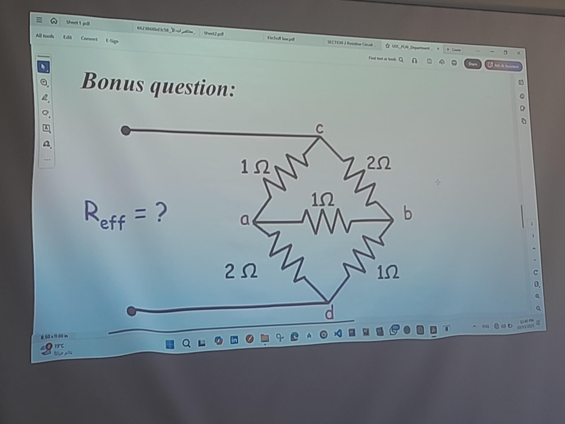 Bonus question: [Circuit Diagram showing | StudyX
