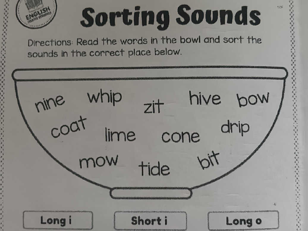 Sorting Sounds Directions: Read the words | StudyX