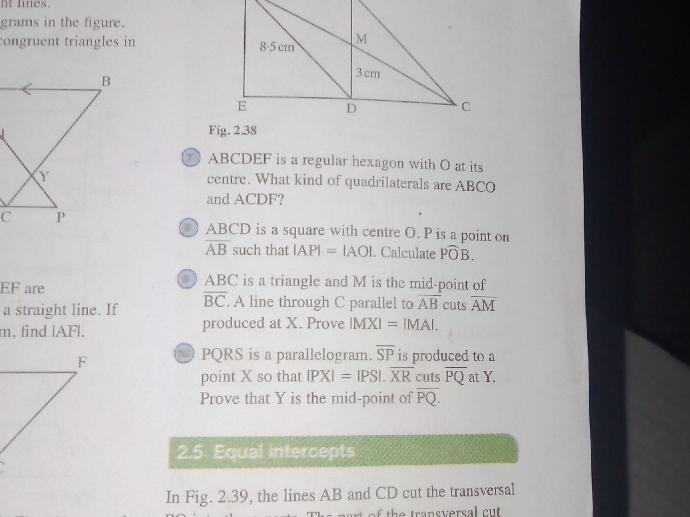 ABCDEF is a regular hexagon with O at its | StudyX