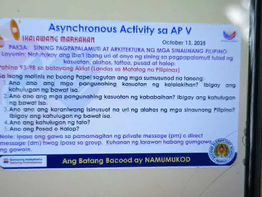 Asynchronous Activity sa AP V IHALAWANG | StudyX