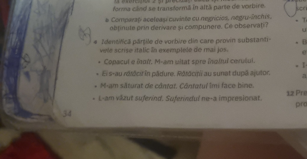 4 Identifică părţile de vorbire din care | StudyX
