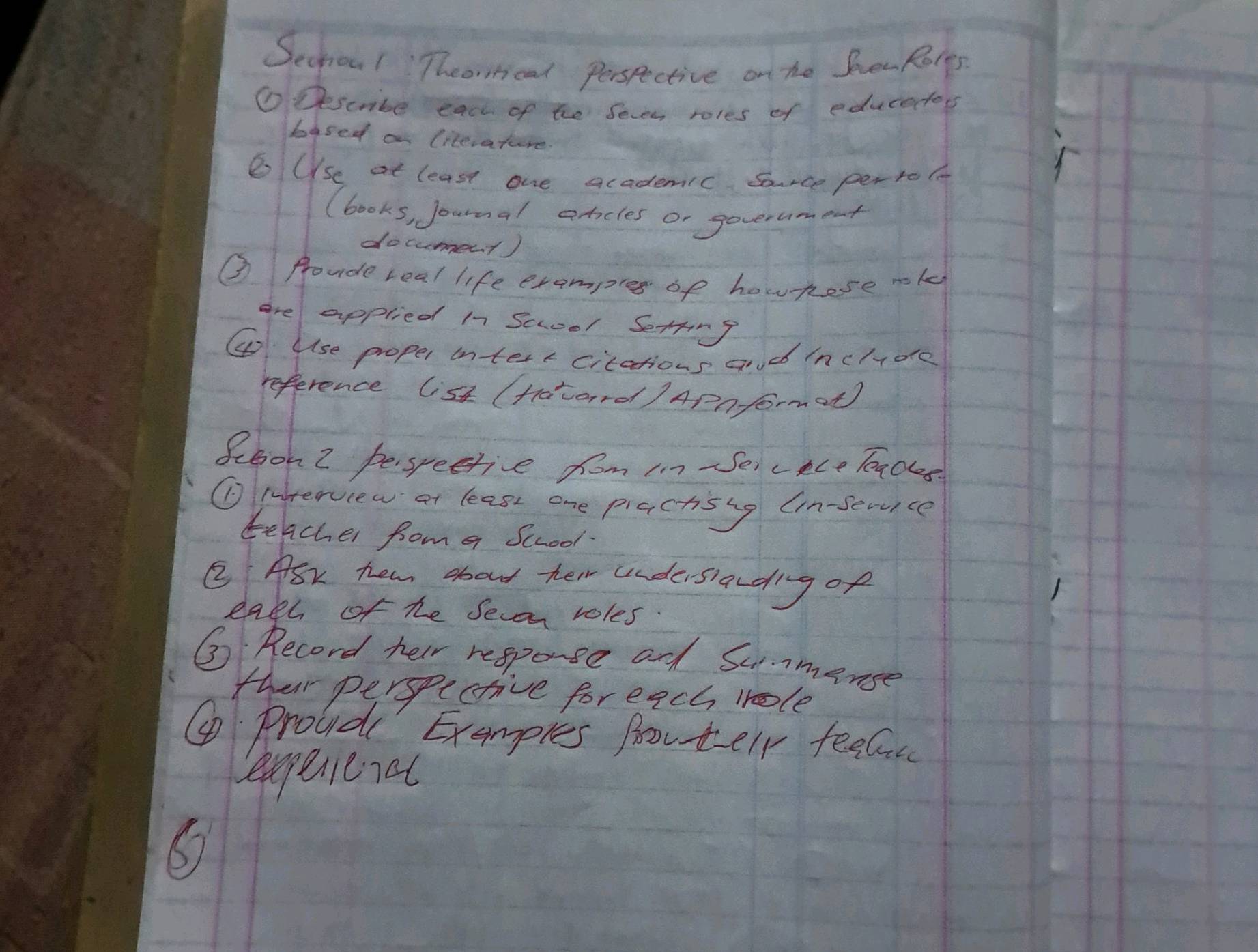 Describe each of the seven roles of | StudyX