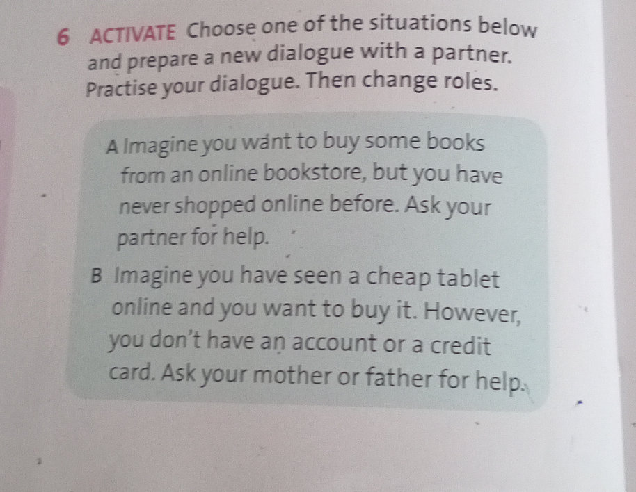 6 ACTIVATE Choose one of the situations | StudyX