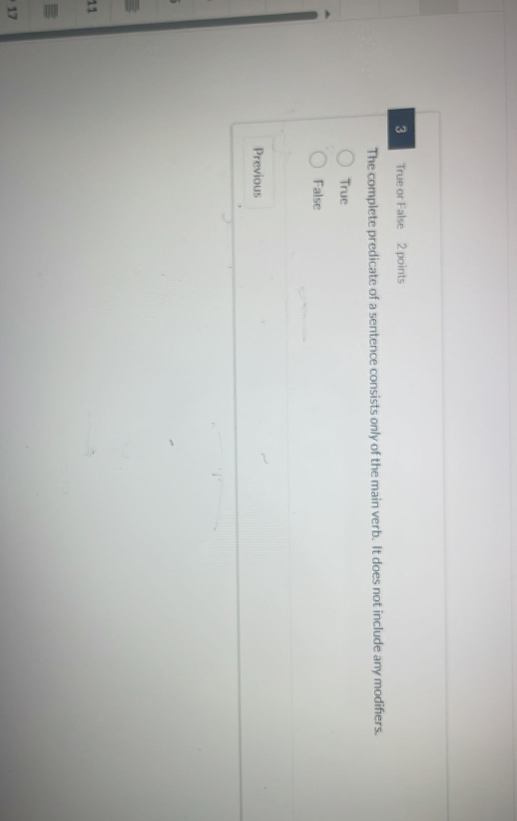 True or False 2 points The complete | StudyX