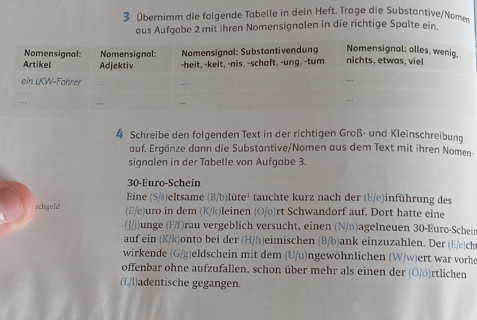 3 Übernimm die folgende Tabelle in dein | StudyX