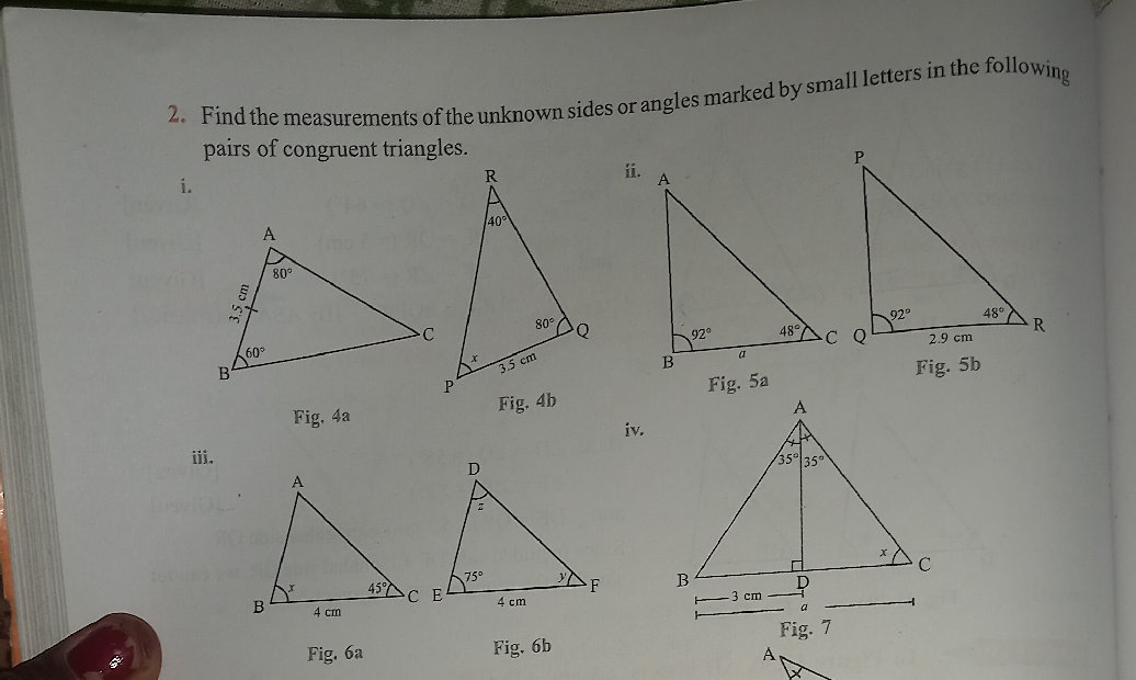 2. Find the measurements of the unknown | StudyX
