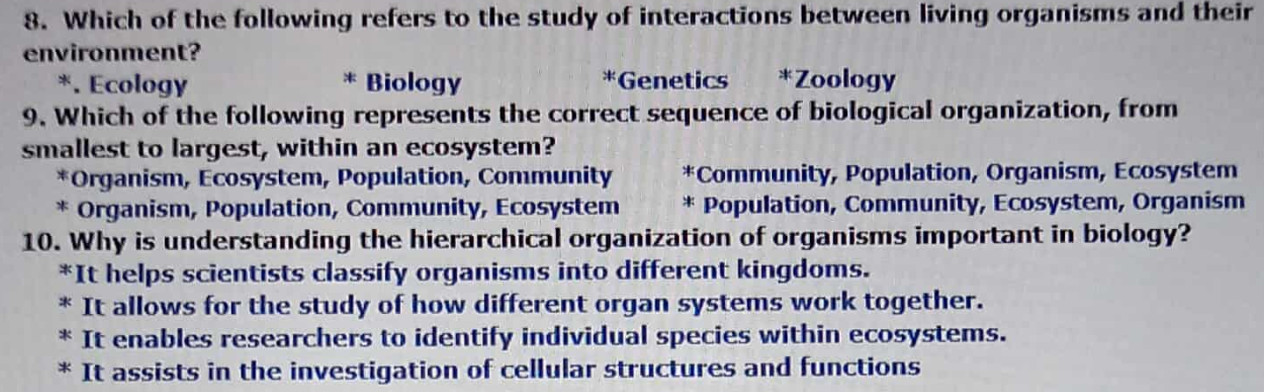 10. Why is understanding the hierarchical | StudyX