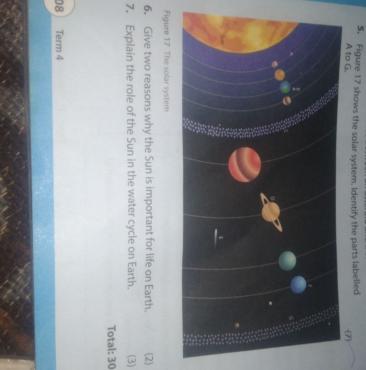 5. Figure 17 shows the solar system. | StudyX