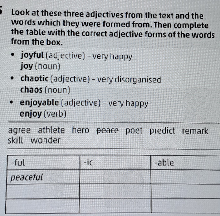 Look at these three adjectives from the text | StudyX