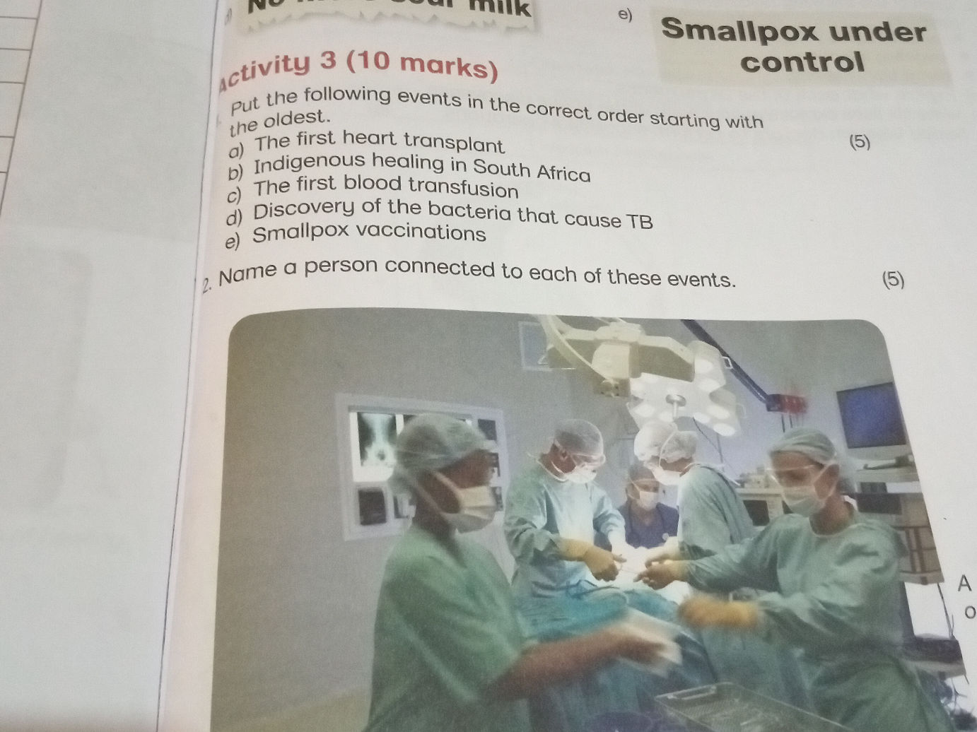 Activity 3 (10 marks) 1. Put the following | StudyX