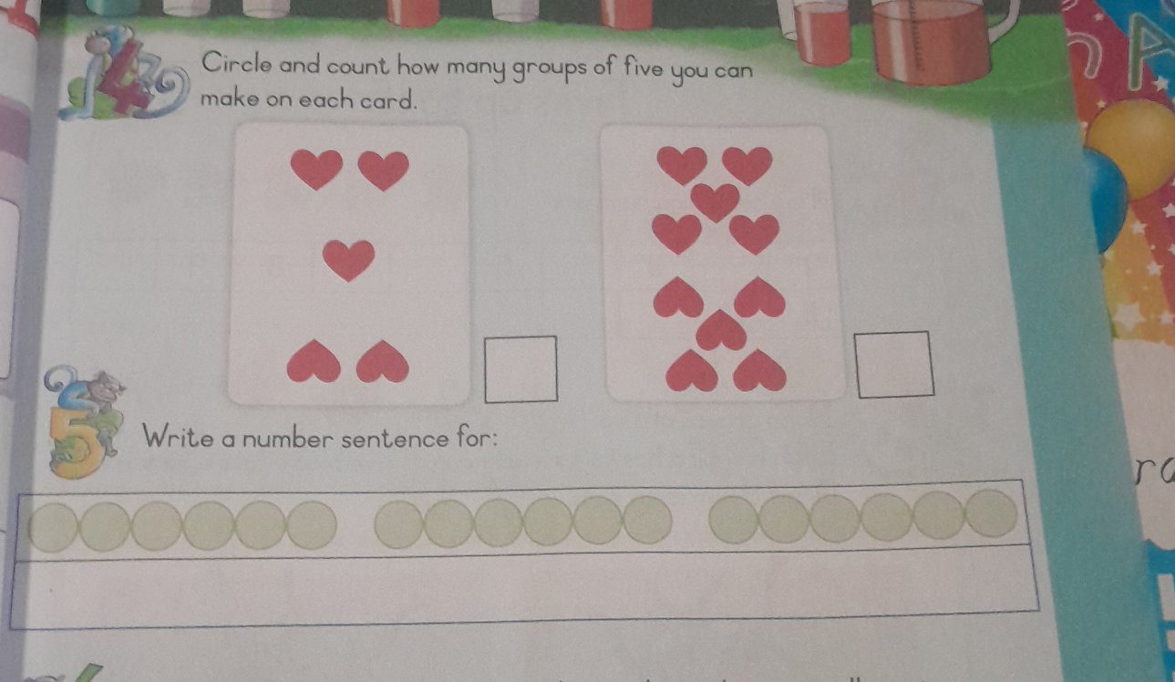 Circle and count how many groups of five you | StudyX