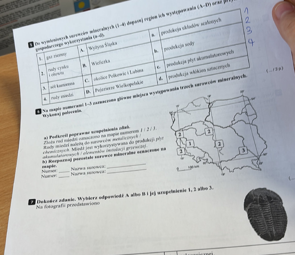 6. Na mapie numerami 1-3 zaznaczono główne | StudyX
