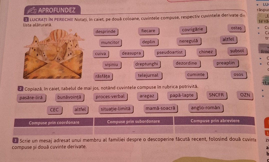 1 LUCRAȚI ÎN PERECHI! Notaţi, în caiet, pe | StudyX